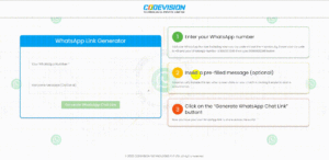 WhatsApp Link Generator Tool - Codevision Technologies